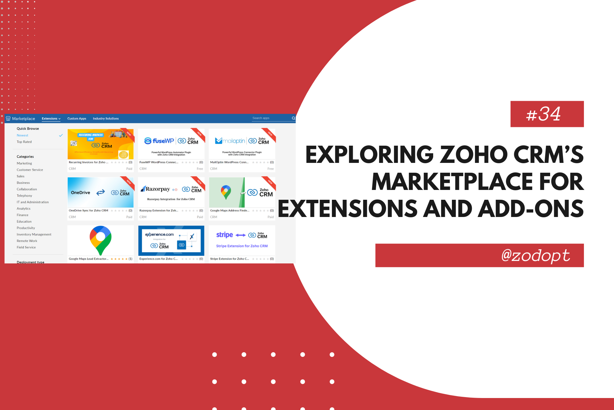 Zoho CRM Marketplace Extensions: Enhance Functionality